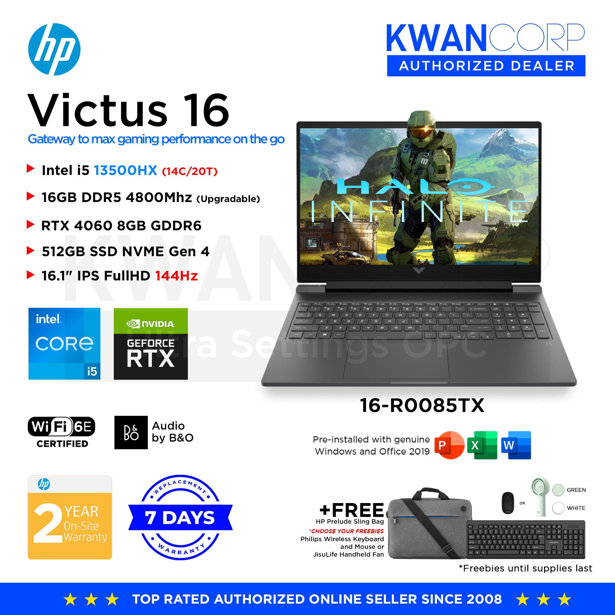 HP Victus 16 16-R0085TX Intel i5 13500HX 16GB RTX 4060 8GB 512GB SSD 1