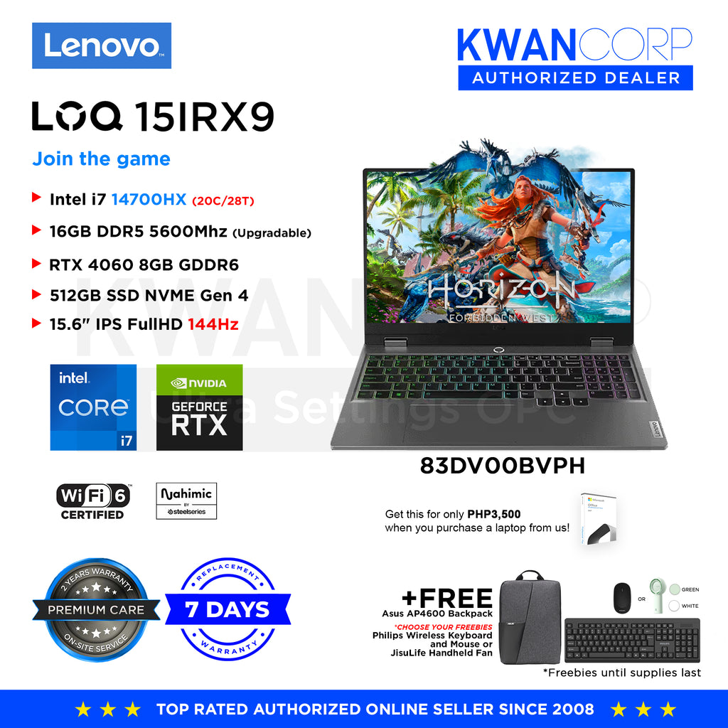 Lenovo LOQ 15IRX9. 83DV00BVPH Intel i7 14700HX 16GB RAM RTX 4060 8GB 5